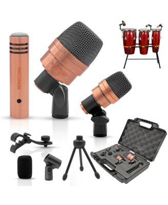 5 Core Conga Mic Set with Tom Snare Condenser Microphone Professional ...