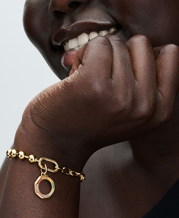 Pandora 14K Gold-Plated Rainbow medallion Charm - Macy's