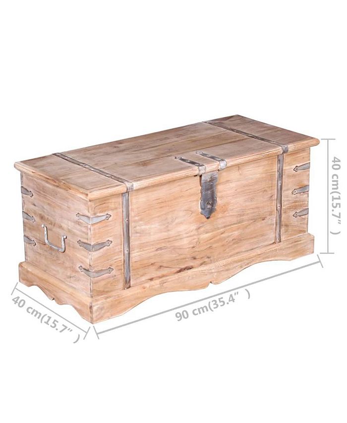 vidaXL Storage Chest Acacia Wood - Macy's