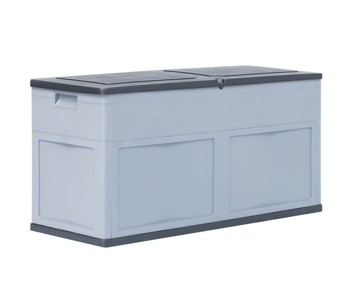Click here for vidaXL Patio Storage Box 84.5 gal Gray Black - Gra... prices
