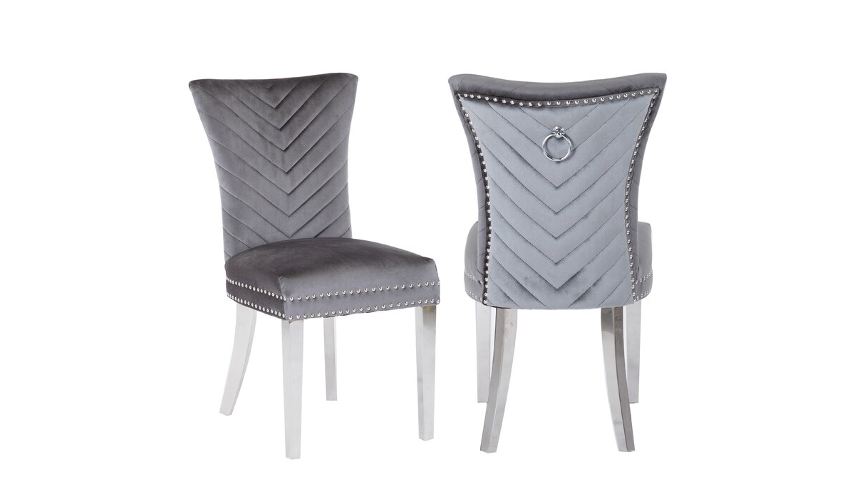 Click here for Streamdale Eva 2-Piece Velvet Chair with Stainless... prices
