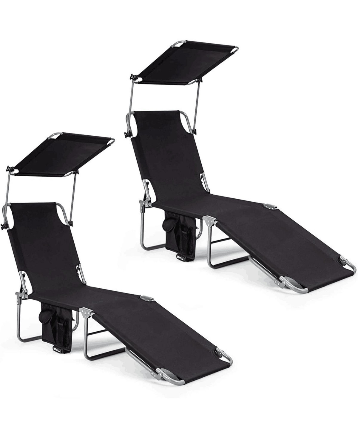 Click here for Costway 2 Pcs Foldable Sun Shading Lounge Chair Ad... prices