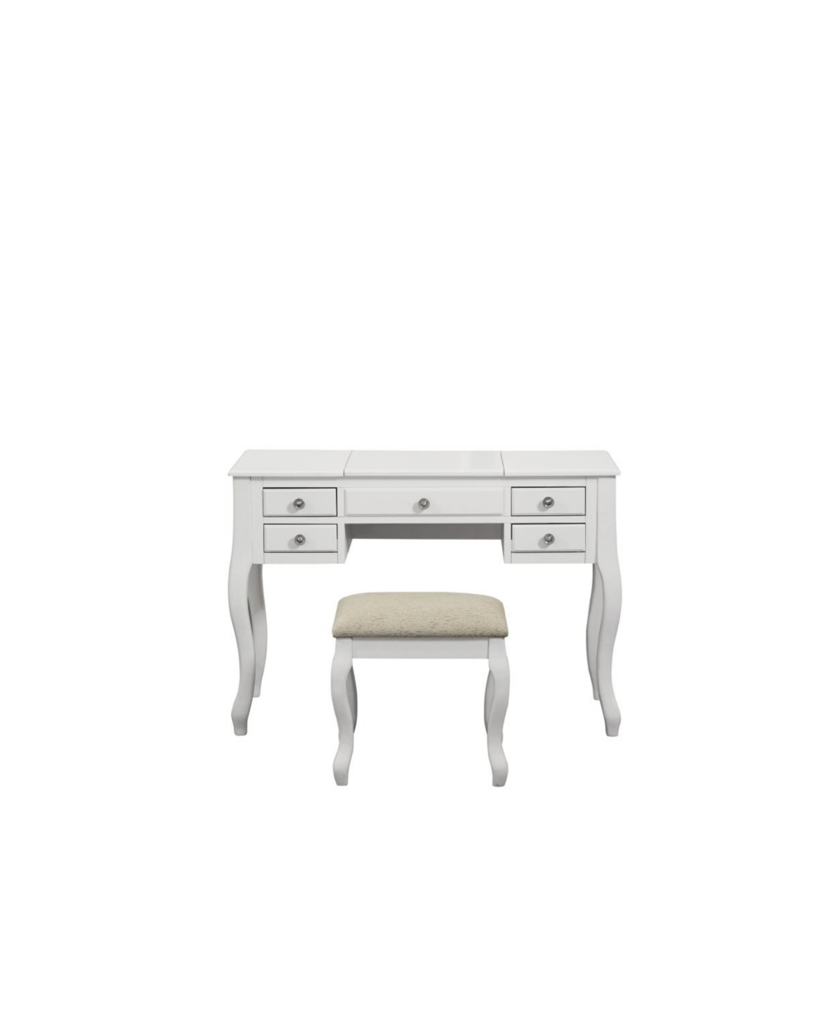 Click here for Simplie Fun White Vanity Set with Stool and Unique... prices