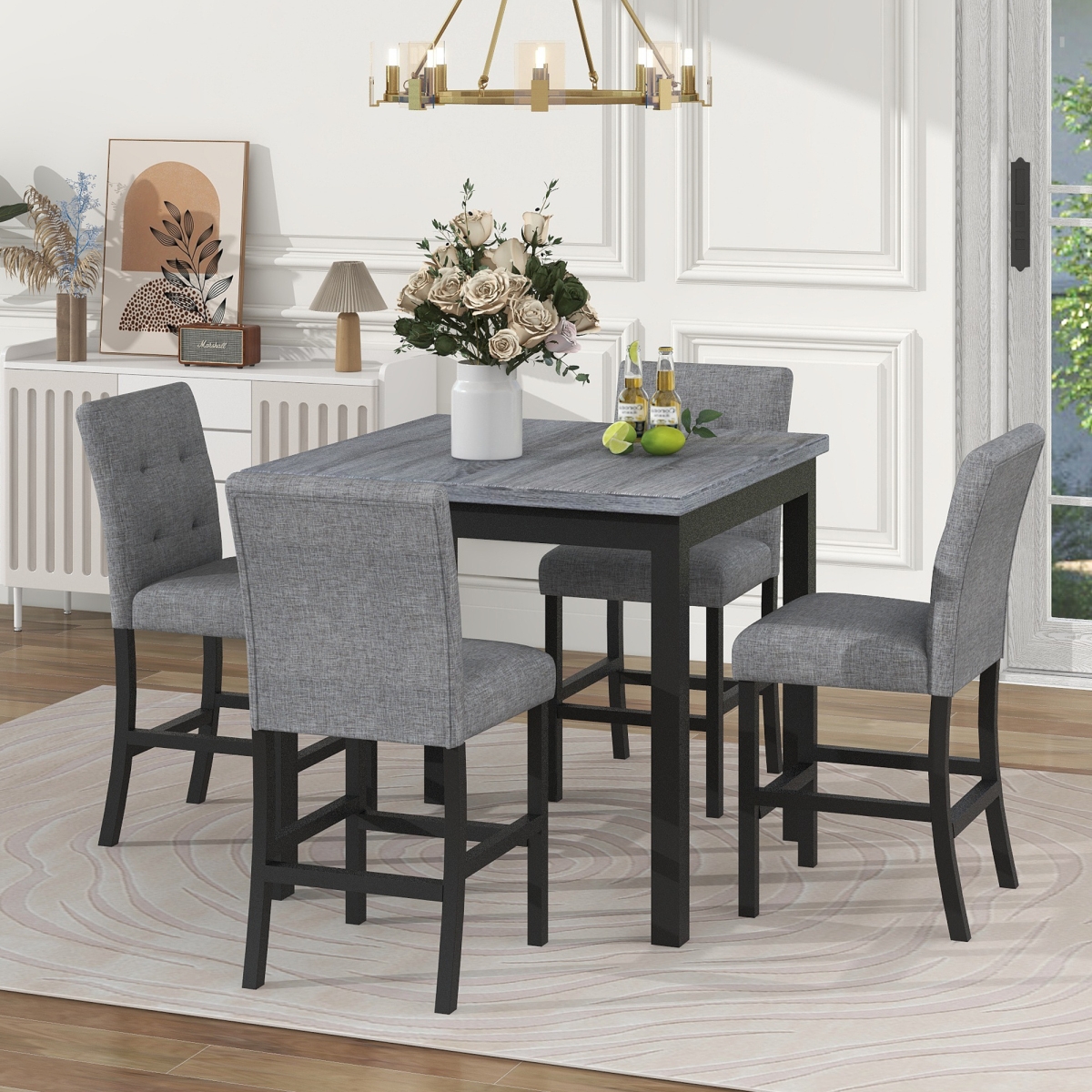 Click here for Simplie Fun 5-Piece Counter Height Dining Set Wood... prices