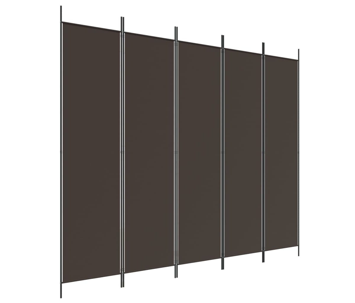 Click here for vidaXL 5-Panel Room Divider Brown 98.4x78.7 Fabric... prices