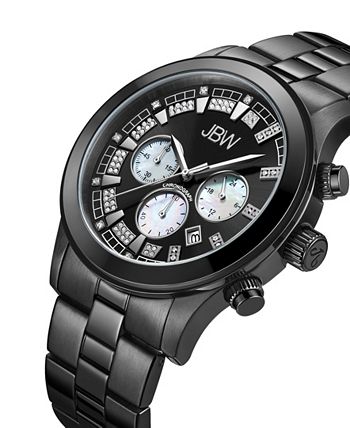 Jbw Men's Delano Diamond (1/5 ct.t.w.) Black Ion-Plated Stainless Steel ...