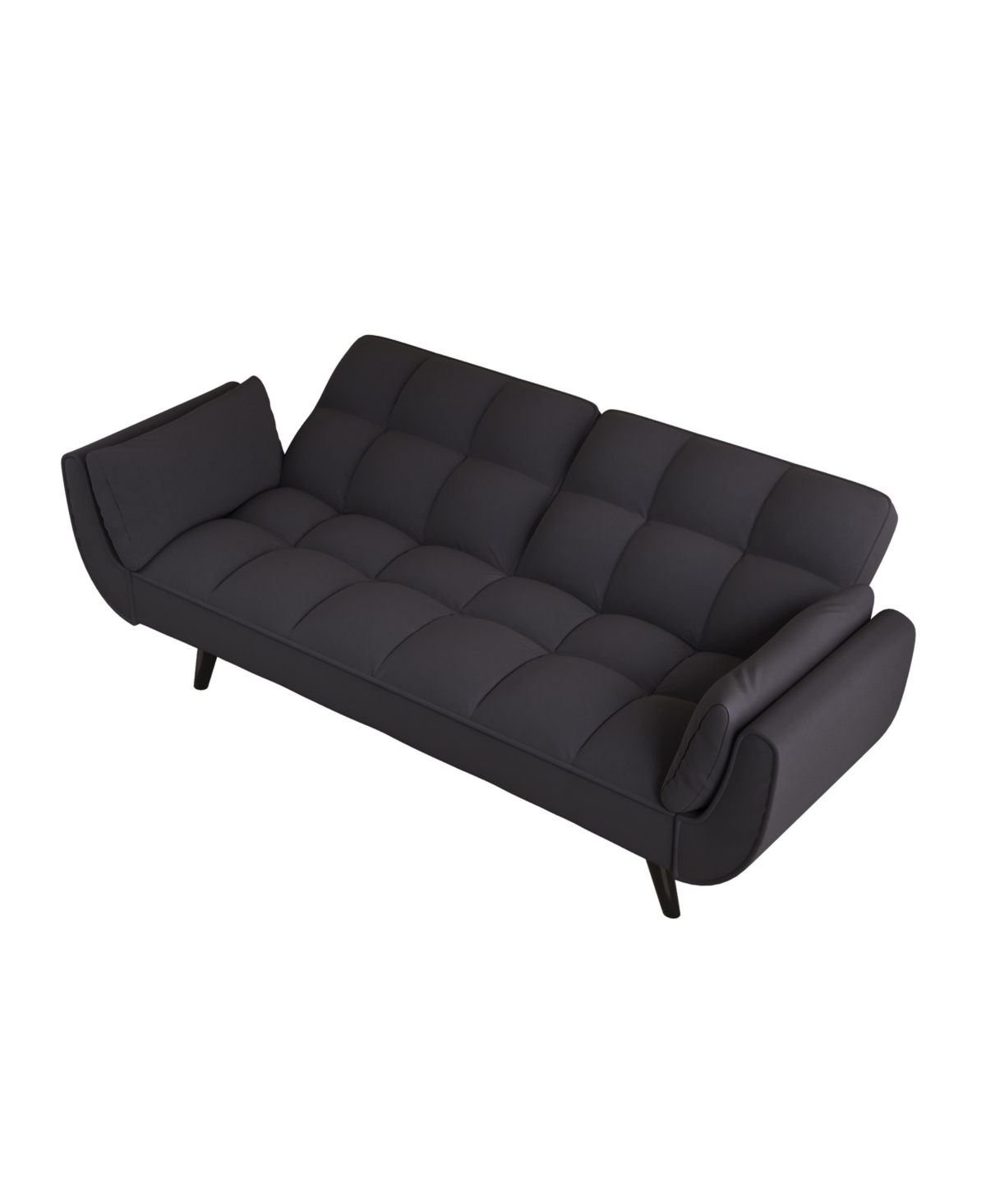 Click here for Simplie Fun 57 Black Sofa Soft Two Armrests Throw... prices