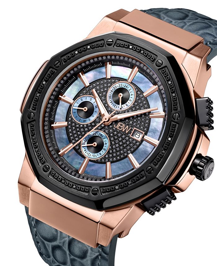 Jbw Men's 10 YR Anniversary Saxon Diamond (1/6 ct.t.w.) & 18K Rose-gold ...