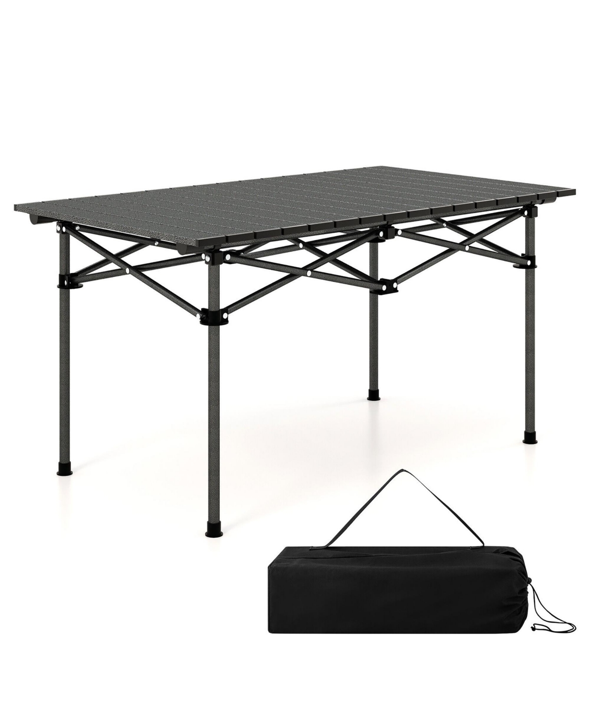 Click here for Gymax Aluminum Camping Table for 4-6 People Foldin... prices