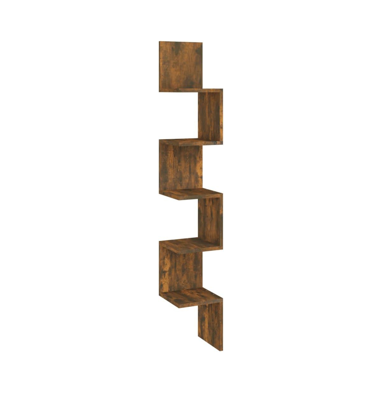 Click here for vidaXL Wall Corner Shelf Smoked Oak 7.9x7.9x50.2 E... prices