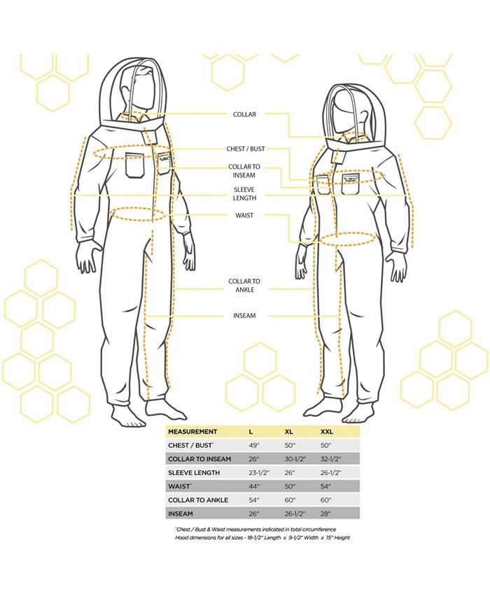 Honey Keeper Professional Cotton Full Body Beekeeping Suit with Self ...