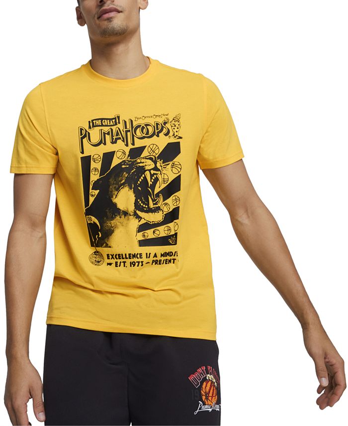Puma Men's Hoops Logo Graphic T-Shirt - Macy's