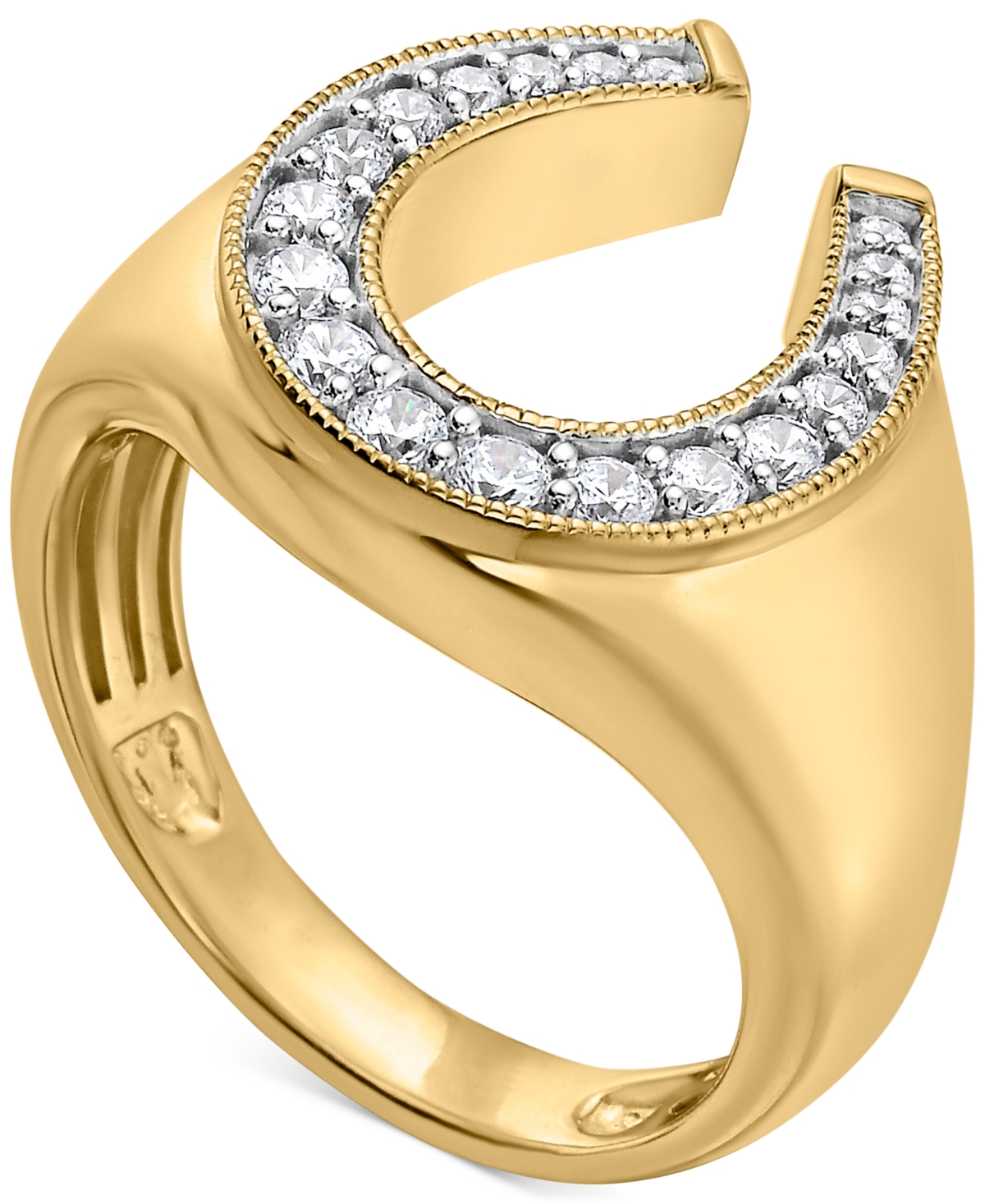 Click here for Mens Diamond Horseshoe Ring (1/3 ct. t.w.) in 14k... prices