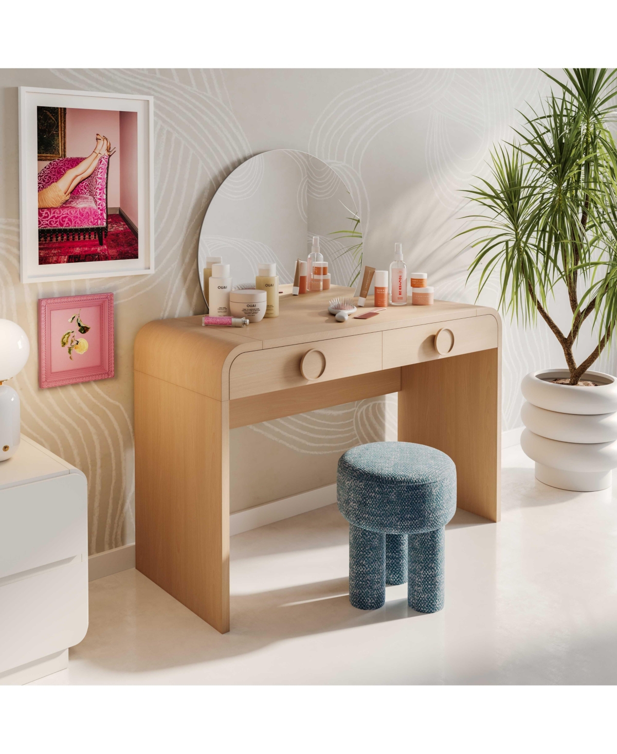 Click here for Tov Furniture 2-Drawer Vanity Desk - Natural prices