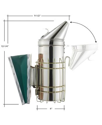 Honey Keeper 12-1/2 inch Bee Hive Smoker, Stainless Steel with Heat ...