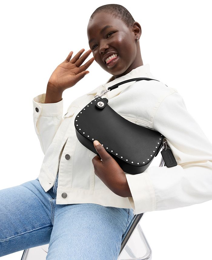 COACH Rivets with Swinger Leather Bag - Macy's