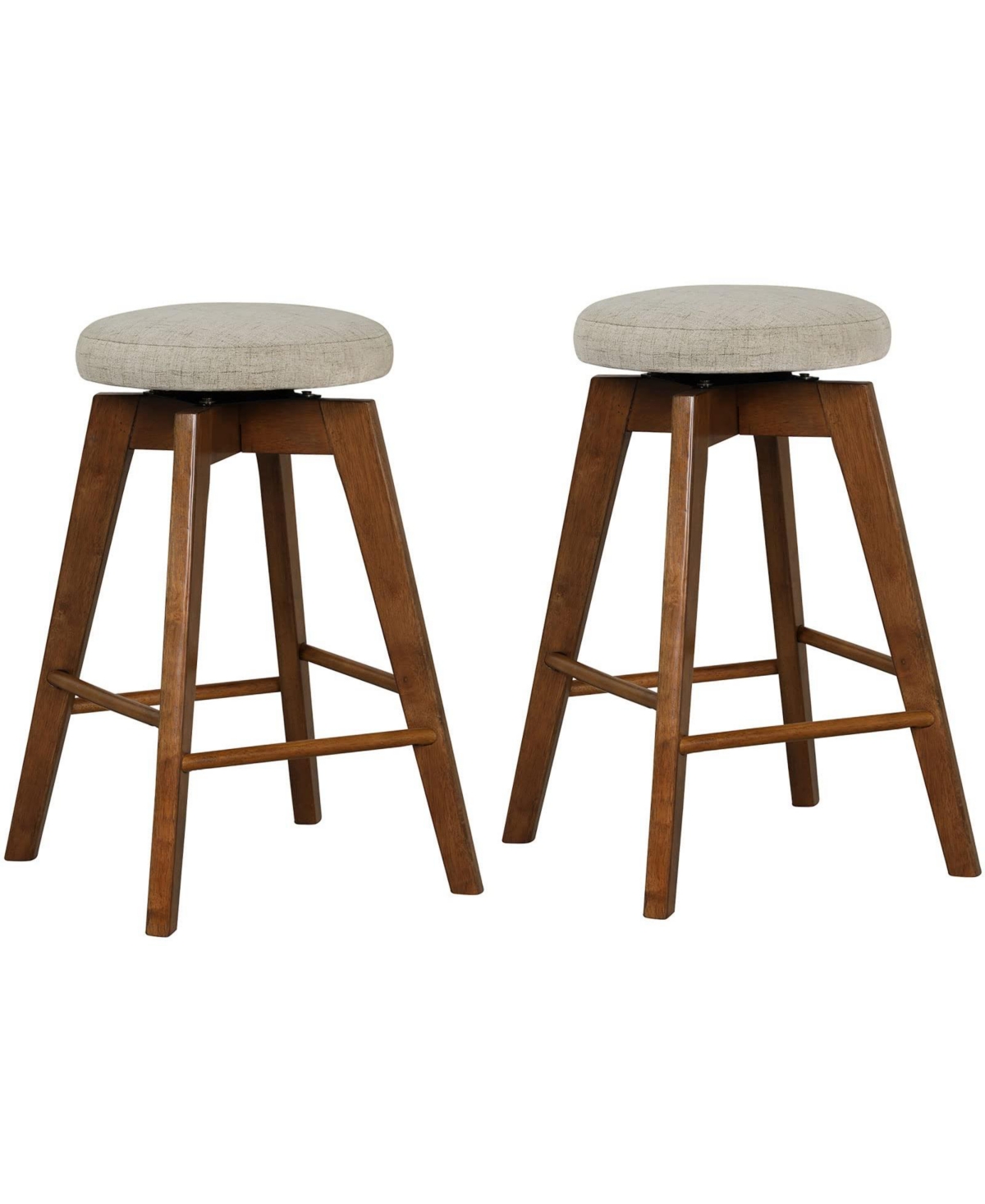 Click here for 2 Pieces 26 Inch Backless Swivel Barstools with Li... prices