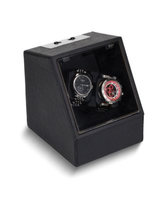 Diamond2Deal Rotations Acrylic Window Wood Composite Dual Watch Winder ...