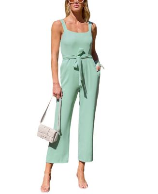 Cupshe Women's Mint Sleeveless Square Neck Straight Leg Jumpsuit - Macy's