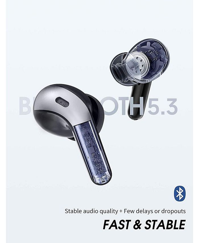 BOLT AXTION Earbuds Black Headphones with Microphone LED Power Display ...