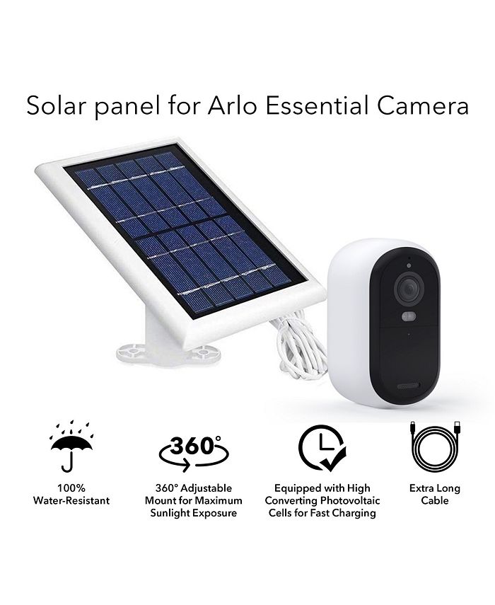 Wasserstein Solar Panel Compatible with Arlo Essential 2K Outdoor ...