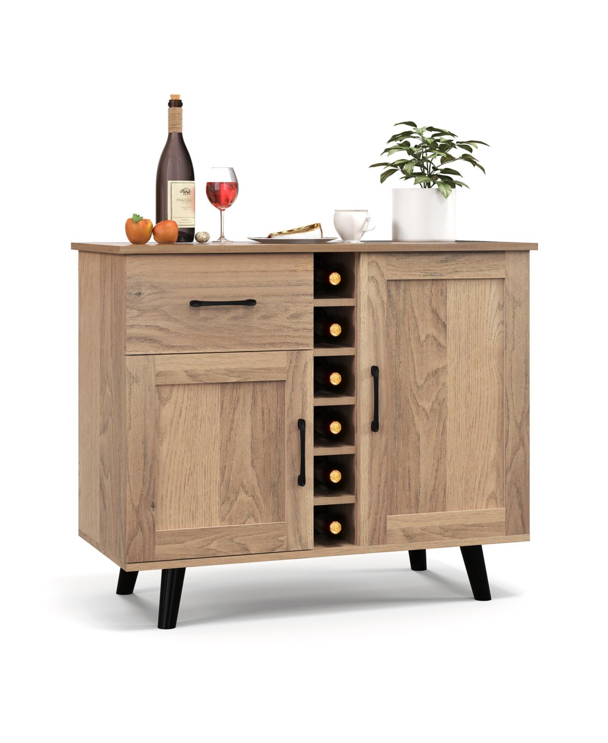 Click here for 2-Door Wine Bar Cabinet Kitchen Sideboard Buffet w... prices