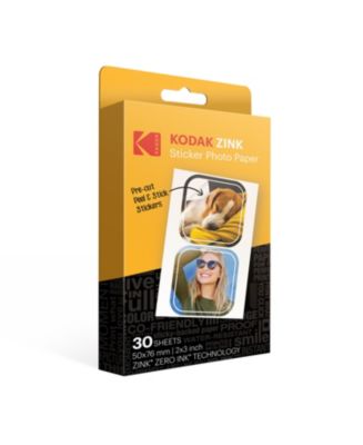 Kodak Premium Pre-Cut Sticker Zink Photo Paper 2x3" (30 Sheets) - Macy's