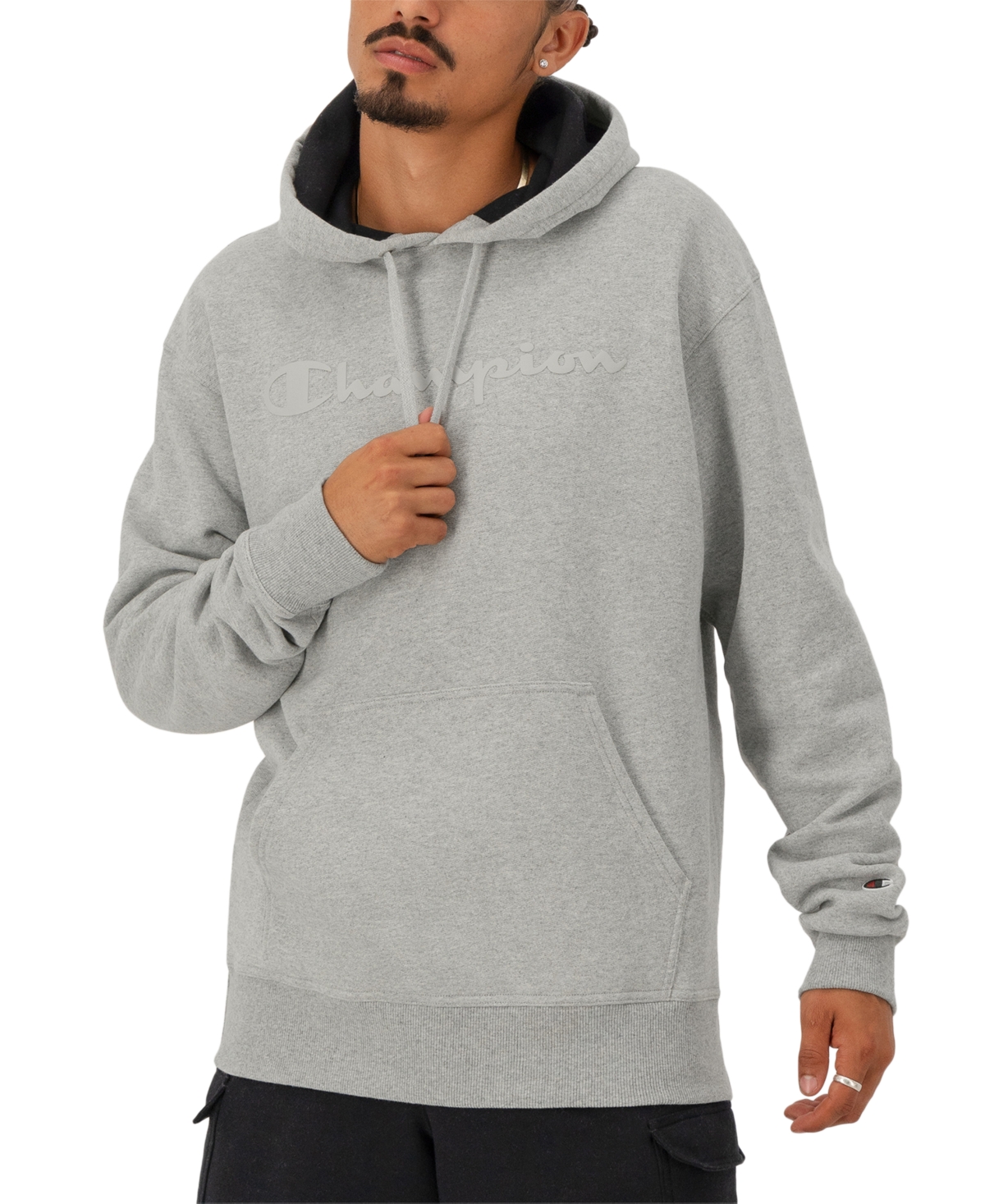 Click here for Champion Mens Logo Graphic Pullover Hoodie - Plati... prices
