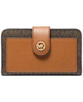 MICHAEL Michael Kors Charm Logo Medium Tab Pocket Bifold Wallet - Macy's