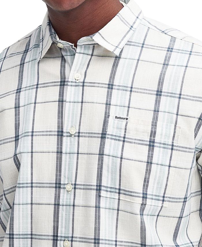 Barbour Men's Lerwick Short Sleeve Button-Front Check Pattern Shirt ...