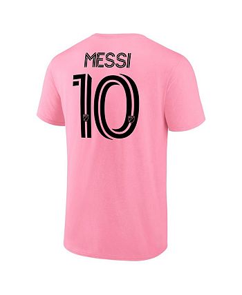 Fanatics Men's Lionel Messi Pink Inter Miami CF Authentic Stack Name ...