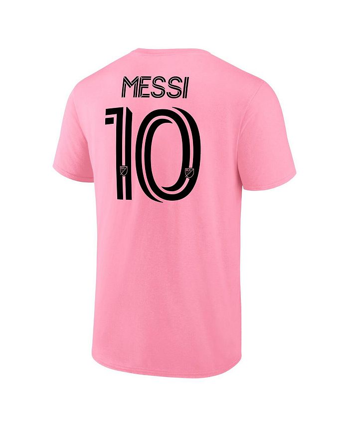 Fanatics Men's Lionel Messi Pink Inter Miami CF Authentic Stack Name ...