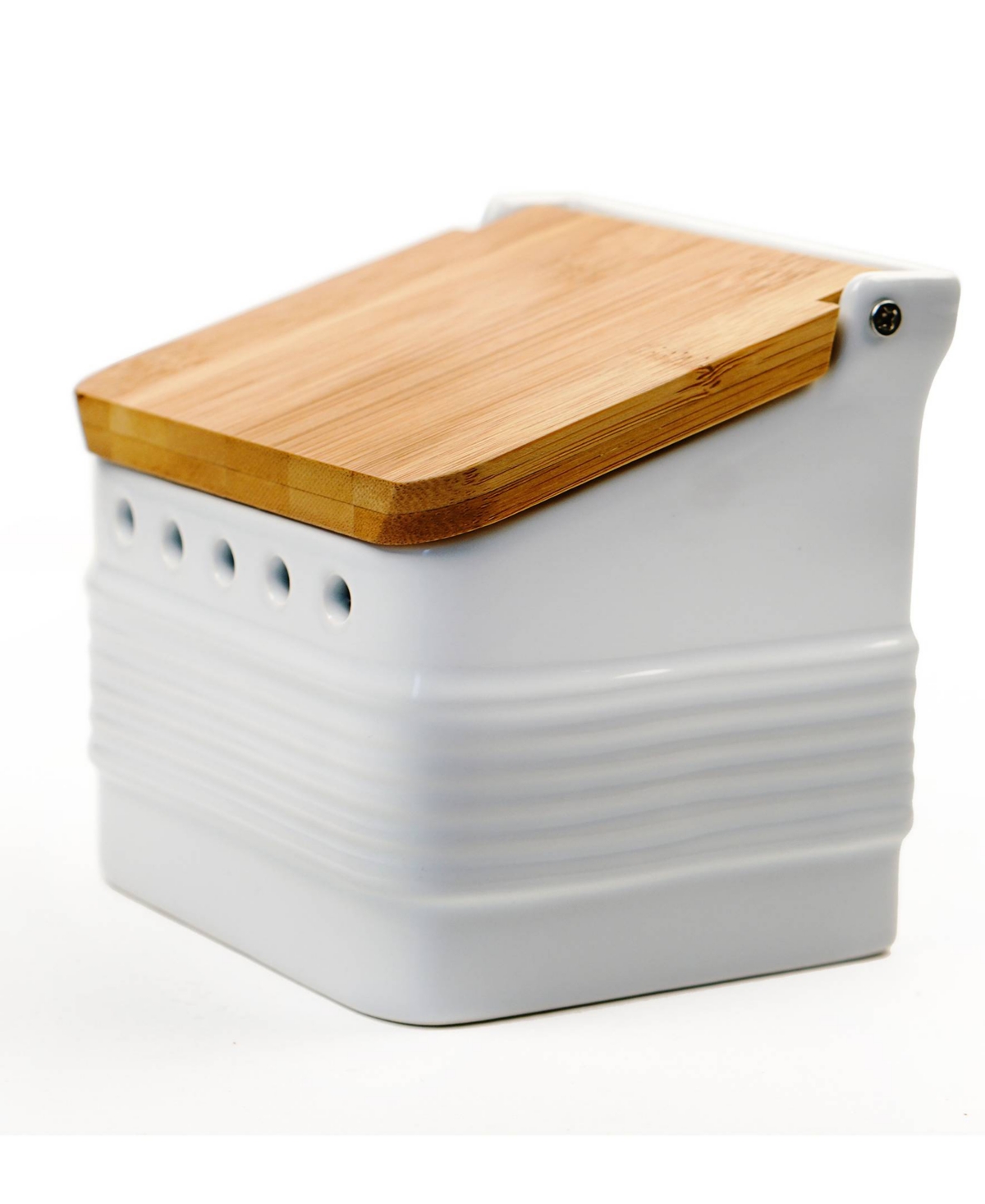 Click here for Rsvp International Stoneware 5x4x5 White Garlic Ke... prices