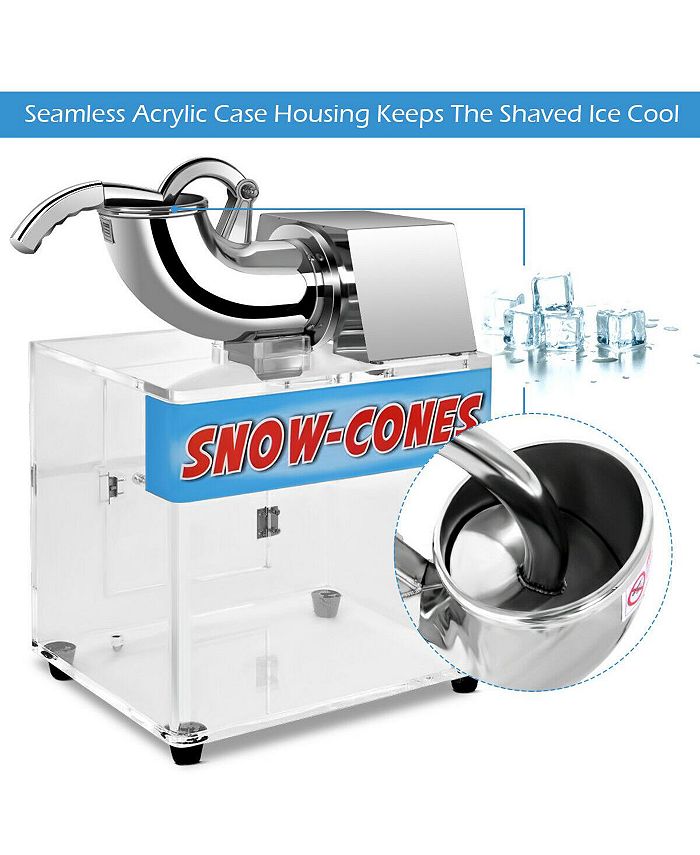 Costway Electric Snow Cone Machine Ice Shaver Maker Shaving Crusher ...