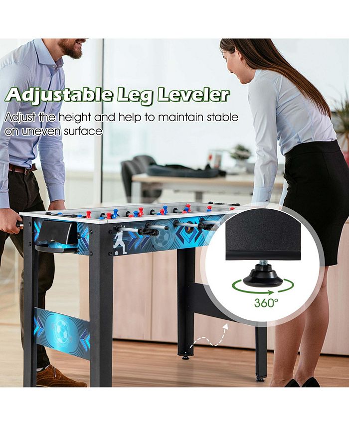 Costway Foosball Table Game Set with 2 Footballs, Smooth Handle, 18 ...