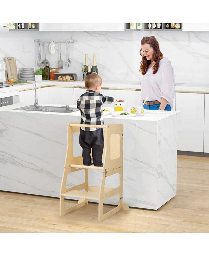 Slickblue 7-in-1 Toddler Climbing Toy Connected Table and Chair Set for ...