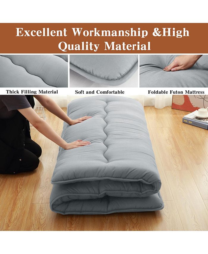 CAROMIO Full Size Futon Mattress Floor Mattress Pad Portable Dorm ...