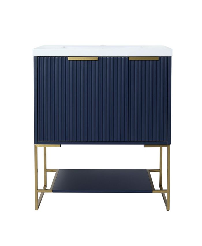 Simplie Fun 30 Inch Freestanding Bathroom Vanity With Resin Basin ...