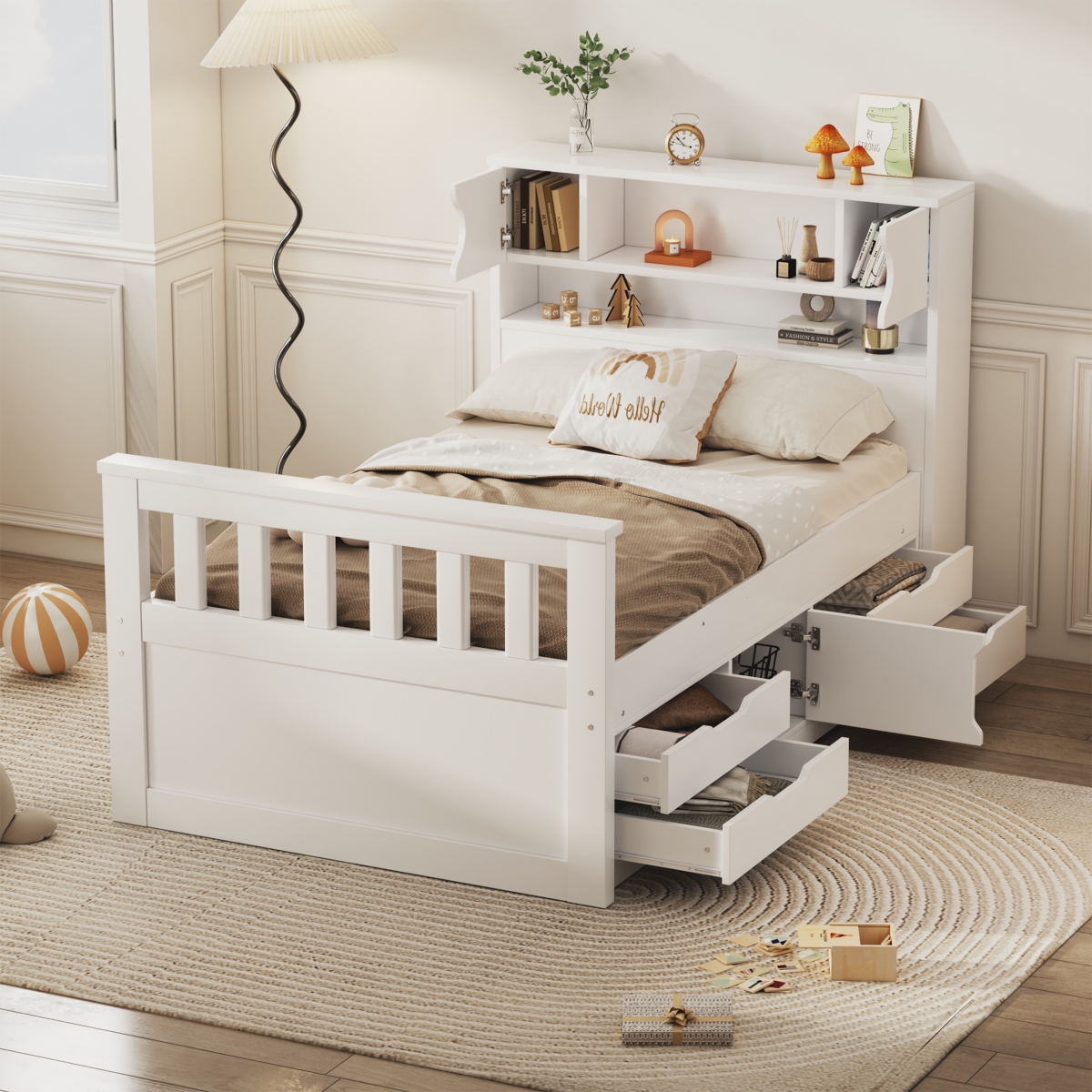Click here for Streamdale Captain Bed Frame with Storage and Shel... prices