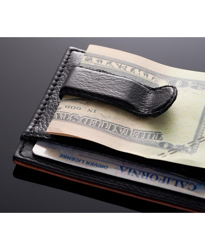 Alpine Swiss Men's Leather RFID Spring Money Clip Front Pocket Wallet ...
