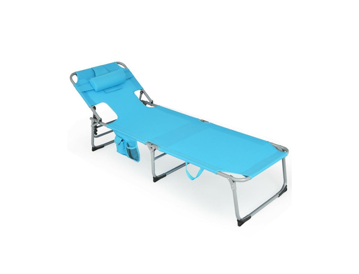 Click here for Slickblue Folding Beach Lounge Chair with Pillow f... prices