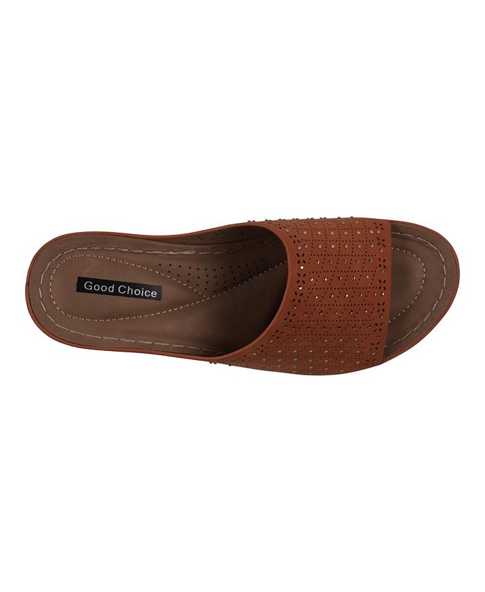 GC Shoes Women's Atlanta Studded Comfort Wedge Sandals - Macy's