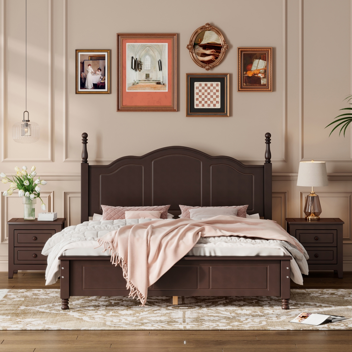 Click here for Streamdale White 3-Pc Queen Bed and Nightstands Se... prices