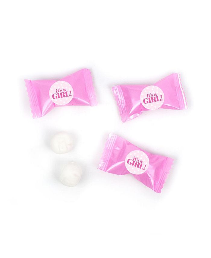 Just Candy 55 Pcs It's a Girl Baby Shower Candy Mints Party Favors Pink ...