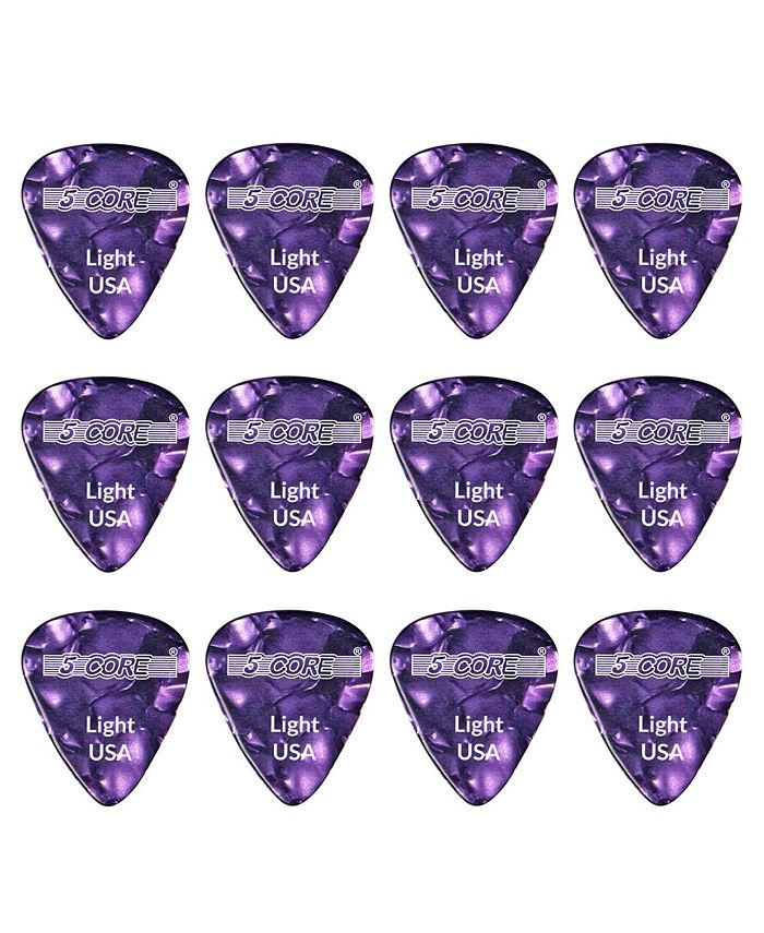 5 Core Guitar Picks 12 Piece Celluloid Light Gauge 0.46mm Pick for ...
