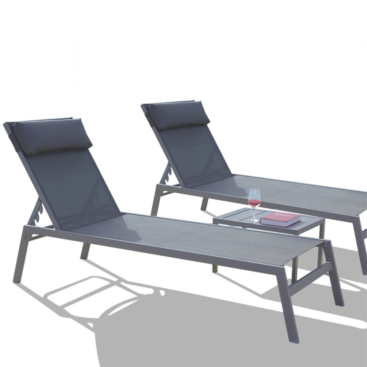 Click here for Streamdale 3-Piece Patio Lounge Set with Adjustabl... prices