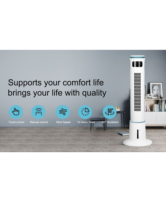 Simplie Fun Simple Deluxe Mist Tower Fan, 12 Speeds & 3 Modes Settings ...