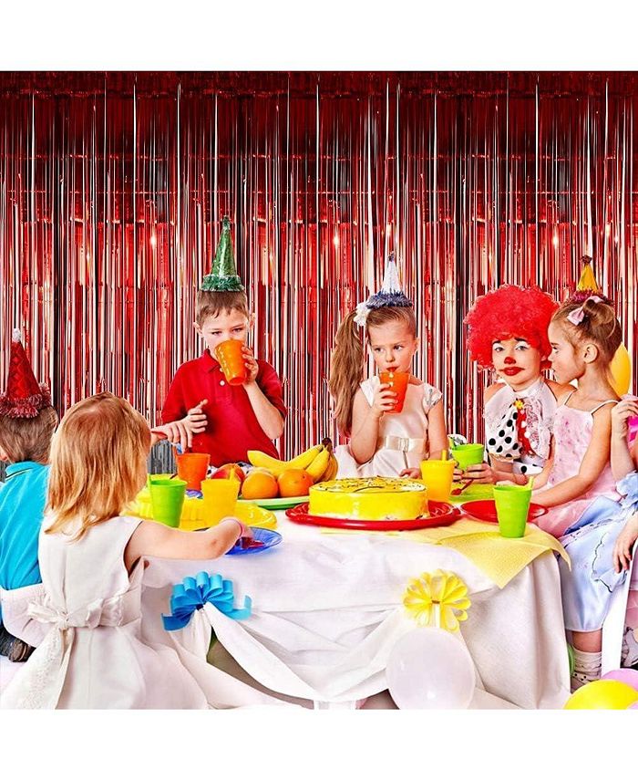 Twinkle Star 4-Pack Photo Booth Backdrop Tinsel Curtains: Birthday ...