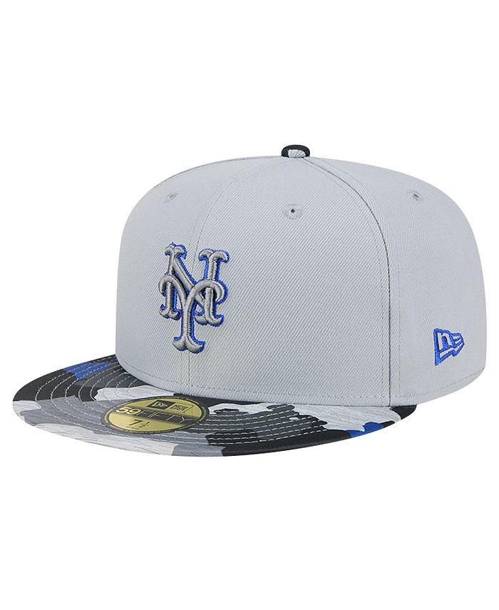New Era Men's Gray New York Mets Active Team Camo 59FIFTY Fitted Hat ...