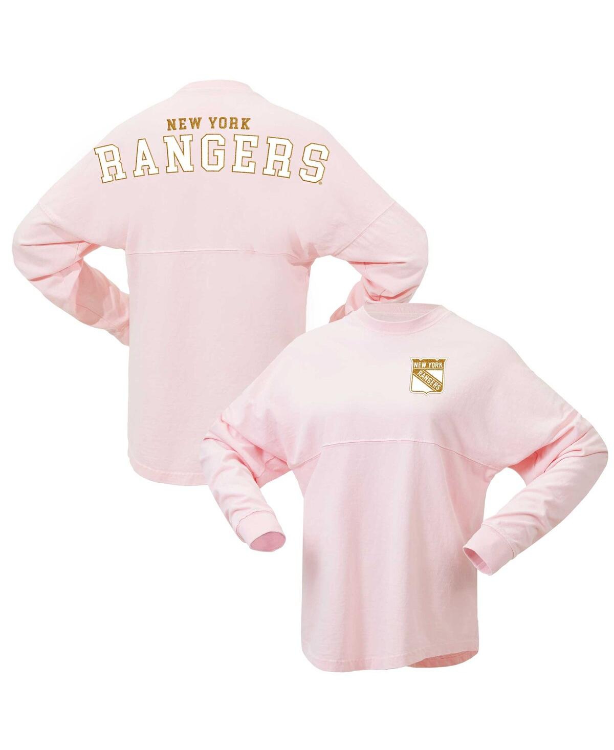 Fanatics Womens New York Rangers Spirit Jersey Long Sleeve T-Shirt - Pink